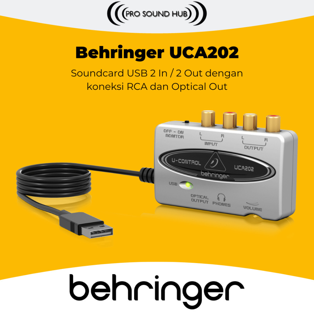 Jual Behringer UCA202 UCA 202 Soundcard USB Audio Interface 2 Channel | Shopee Indonesia