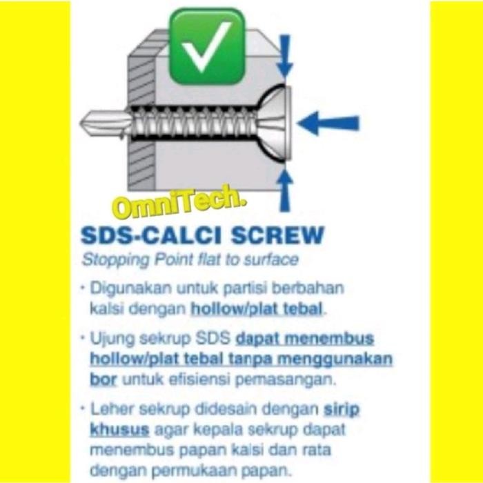 Jual SEKRUP SDS FH + GRC KALSI CALCI 6 X 20 MM 6X3/4" 6X20 MOON LION ...