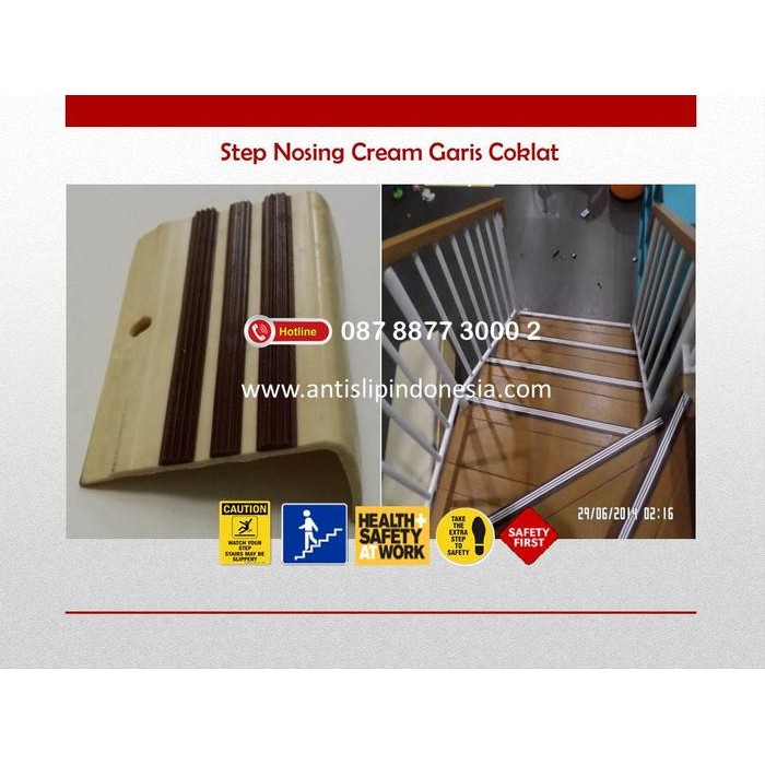 Jual Step Nosing Rubber / stair Nosing / Lis karet Tangga cream coklat ...