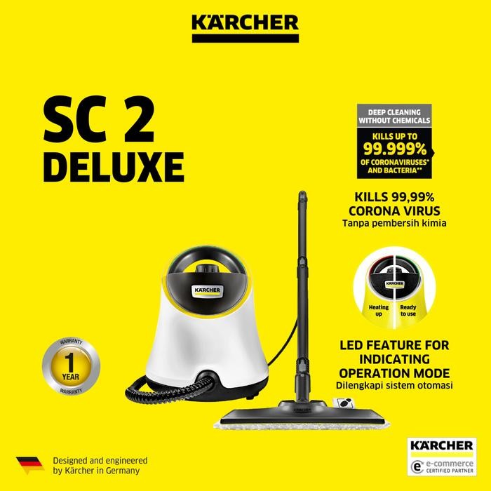 Jual Karcher Sc 2 Deluxe Easyfix Premium 1500 Watt Steam Cleaner (White) | Shopee Indonesia