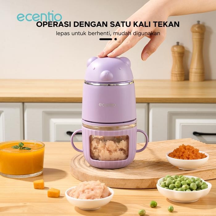 Jual ecentio Food Chopper Mini Chopper Multifungsi Mpasi 350ML Blender ...