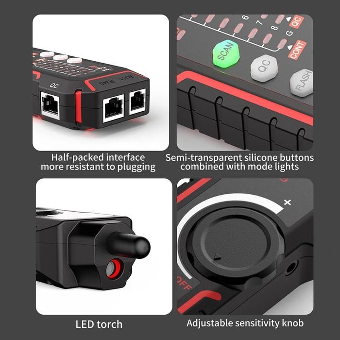 Jual NOYAFA NF-802 NETWORK CABLE TESTER & WIRE TRACKER | Shopee Indonesia