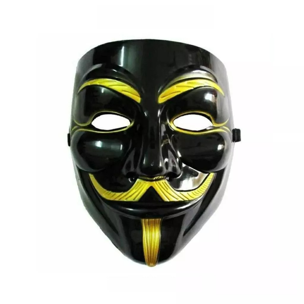 Jual grosir topeng hacker hitam anonymous vendetta / topeng pesta ...