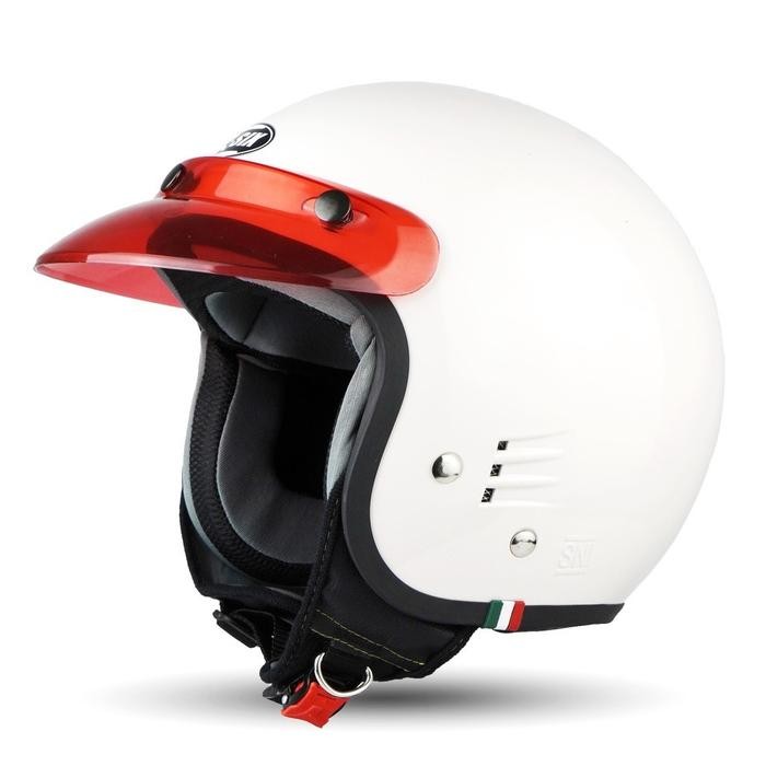 Jual RSIX HELM BOGO RETRO GUARDIA SOLID WARNA PASTEL KEKINIAN PREMIUM ...