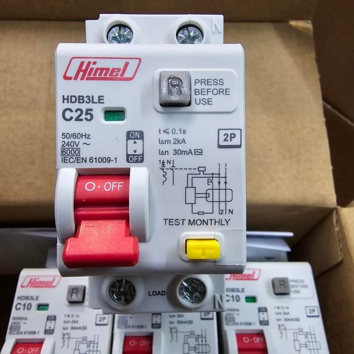 Jual Rcbo 1P+N 6A 10A 16A 20A 25A 32A 40A Himel Elcb+Mcb 30Ma Hdb3Wlen1C | Shopee Indonesia