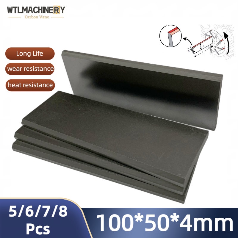 Jual BARU 100x50x4mm Carbon Vane Graphite Carbon Sheet For Vacuum Pump ...