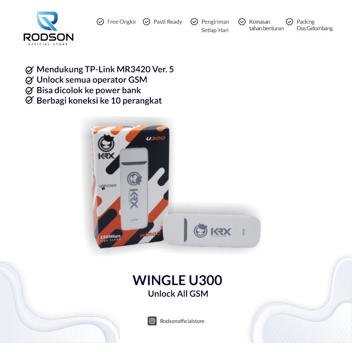 Jual KRX Wifi Modem U300 150Mbps Wingel | Shopee Indonesia