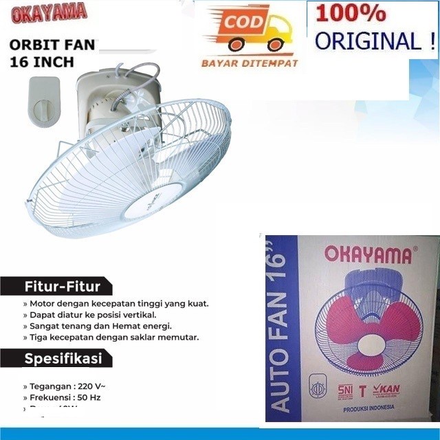 Jual Lintang Elektrik - Okayama Kipas Angin Plafon/Orbit Fan /Auto Fan ...
