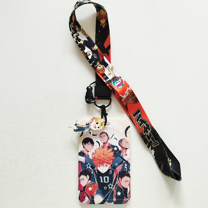 Jual Haikyuu Anime ID Card Holder Lanyard 1 Hinata Kageyama Name Tag ...