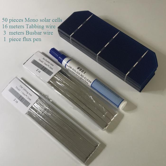 Jual MONC 50pcs monocrystalline Solar cell 0.5V 1.6W/pcs with enough ...