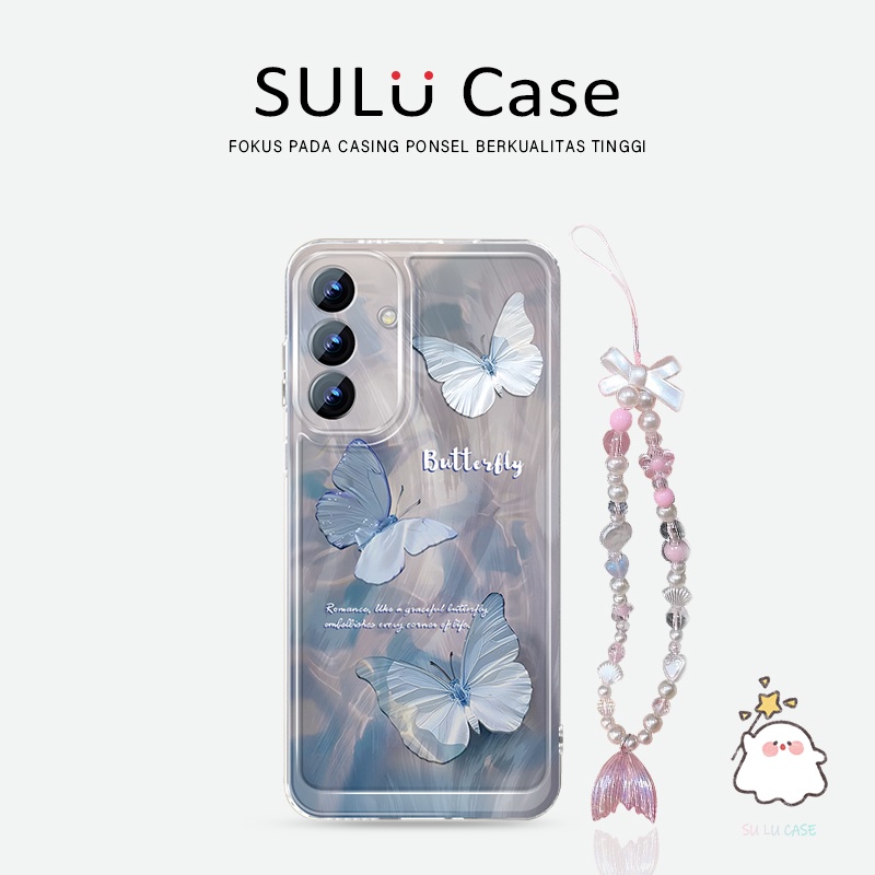 Jual Terbaru Cewek Kupu-Kupu Biru Case Samsung A17 5G A07 A55 5G A35 A15 A05S Galaxy A06 A16 A56 ...