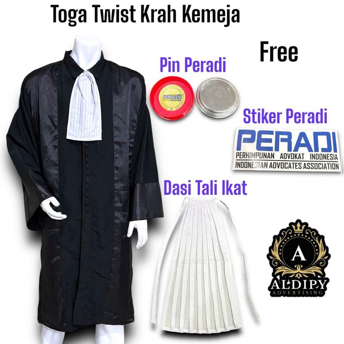 Jual Toga Advokat Pengecara Jaksa Toga Hakim Bahan Twist Kerah Kemeja ...