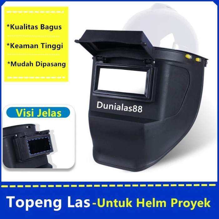 Jual Kedok Las Clip Cap Welding Helmet Mounted On A Safety Helmet Las ...