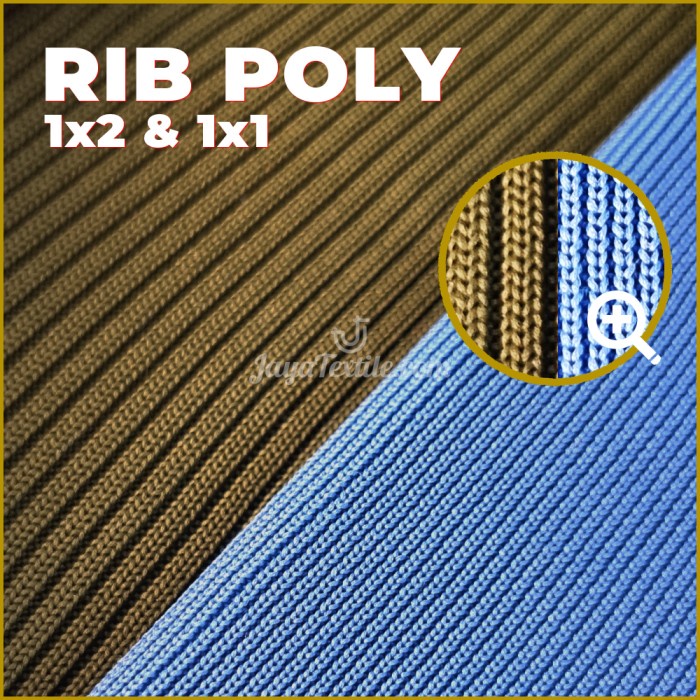 Jual PROMO! Kain Rib Poly Tipis 1x1 - Rib untuk Jaket | Shopee Indonesia