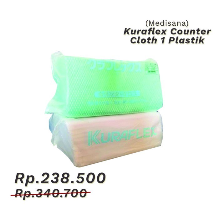 Jual TERBARU! Kuraray KURAFLEX Counter Cloth - Paket 1 Plastik isi 100 ...