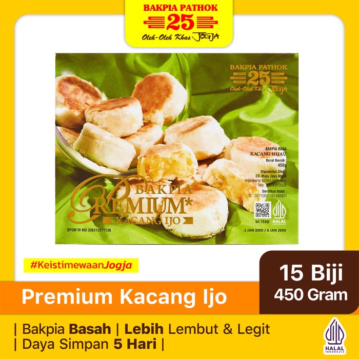 Jual Wdo - Bakpia Pathok 25 Premium Kacang Hijau Oleh-Oleh Khas Jogja | Shopee Indonesia