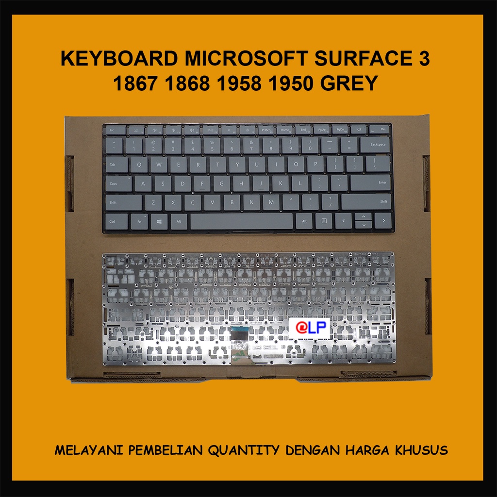 Jual Keyboard Microsoft Surface 3 1867 1868 1958 1950 Grey | Shopee ...