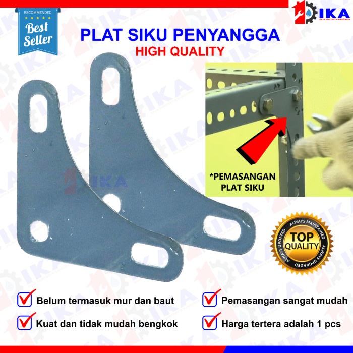 Jual PREMIUM Plat Besi Siku/slotted angle tebal 1mm plat siku lubang ...