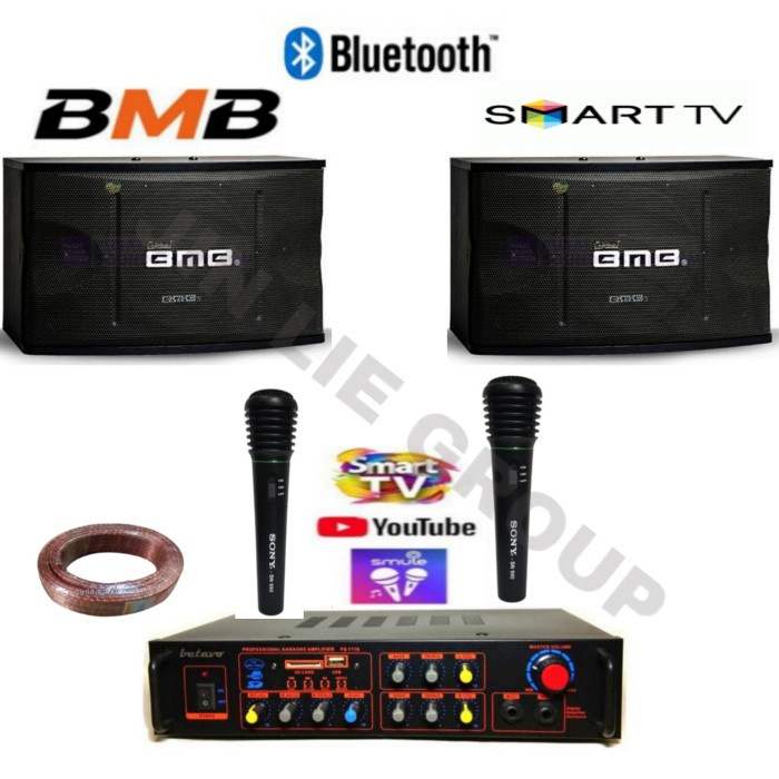 Jual PAKET SOUND KARAOKE BMB 10 INCH BLUETOOTH MIC WIRELESS SONY 990 ...