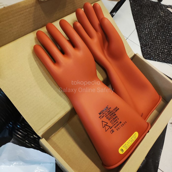 Jual SARUNG TANGAN NOVAX CLASS 2 ANTI LISTRIK 20 KV TERAMAN | Shopee Indonesia
