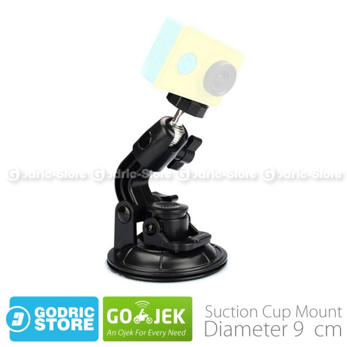 Jual Suction Cup 9Cm With Tripod Mount & Knob Screw For (Gopro,Sjcam ...