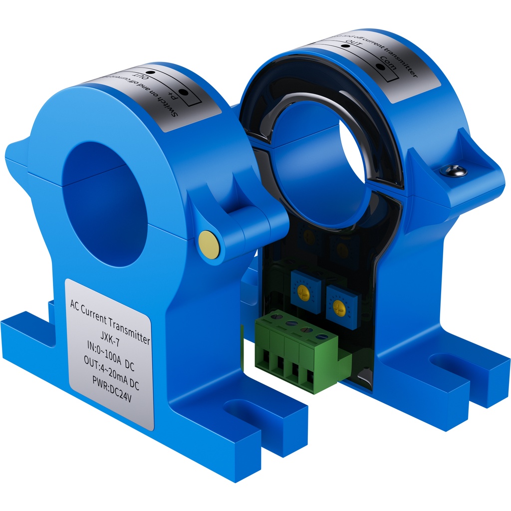 Jual BARU 80mm Split Core AC DC Current Transmitter Open Loop 4-20mA 0-10V RS485 Output 50A 100A ...