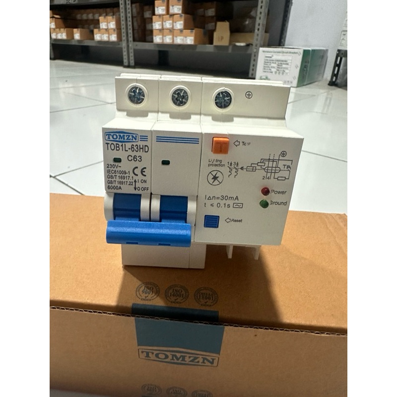 Jual RCBO + SPD 230V 16A - 63A TOMZN MCB Lightning Protection Residual ...