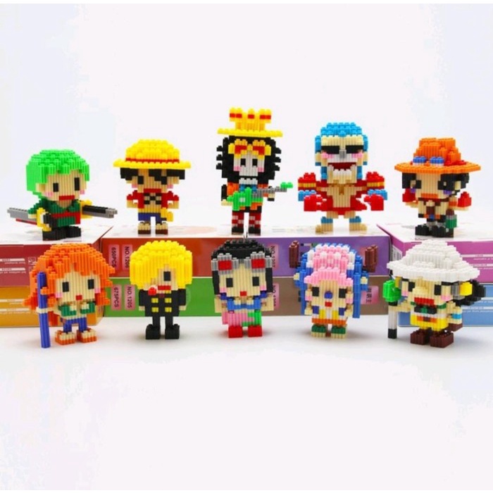 Jual PROMO! Nano Block / DIY 3D Puzzle Mini Bricks One Piece Characters ...