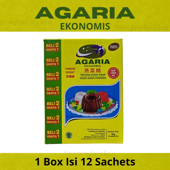Jual Agaria Agar Agar Ekonomis Berserat tinggi 1 Box Isi 12 Sachets | Shopee Indonesia