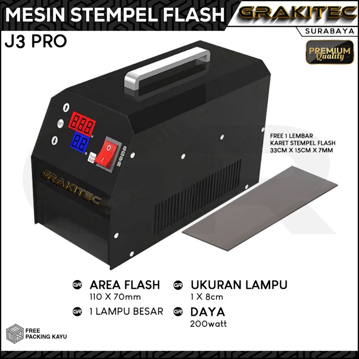 Jual Mesin Stempel Flash GKJ3PRO 3 Lampu Grakitec | Shopee Indonesia