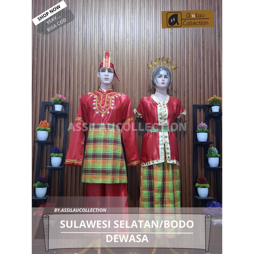 Jual Baju Adat Sulawesi Selatan/baju Bodo Dewasa Satuan (Laki/Cewe) | Shopee Indonesia