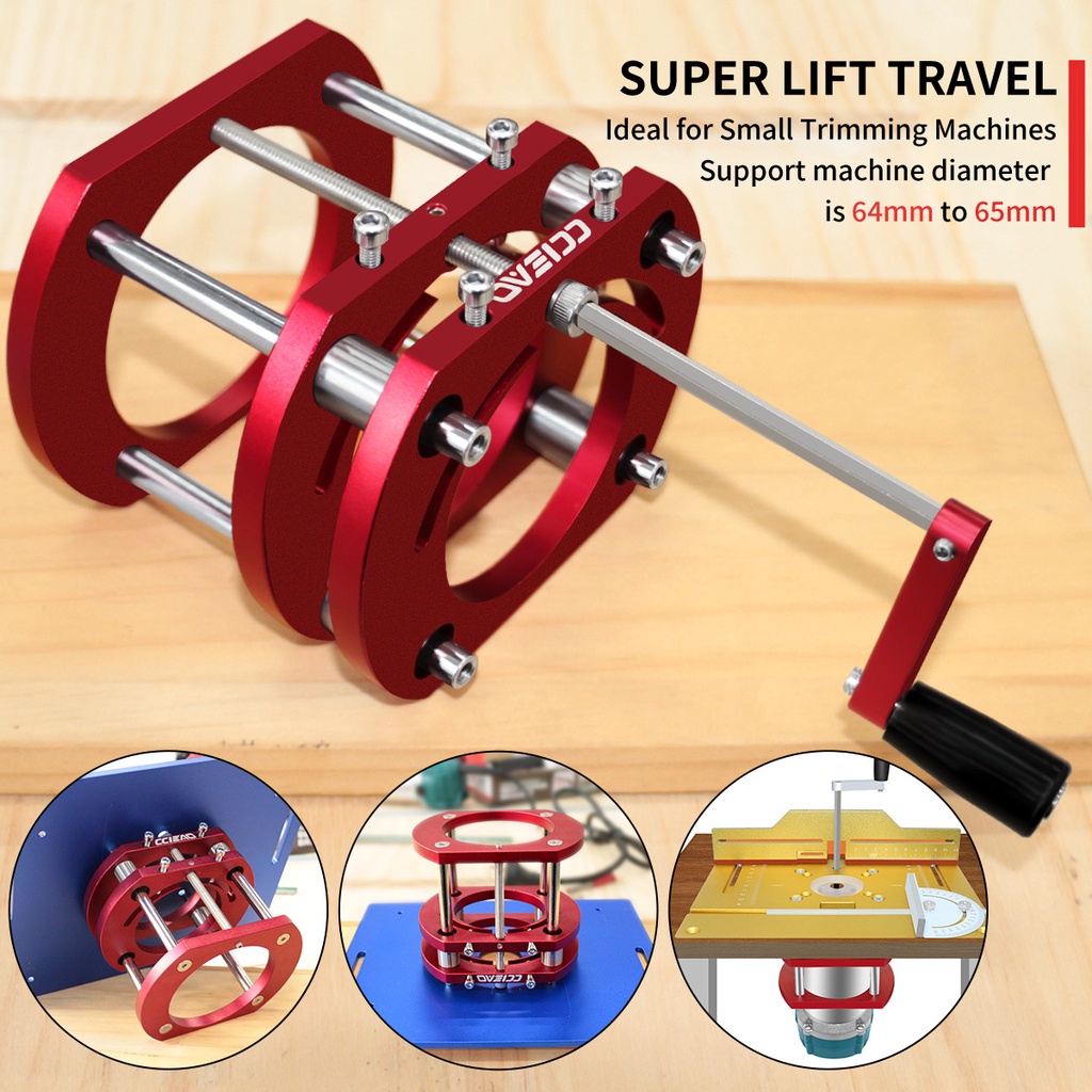 Jual Router Table Lifting Base, Router Lift for 65mm Diameter Motor, 4 ...