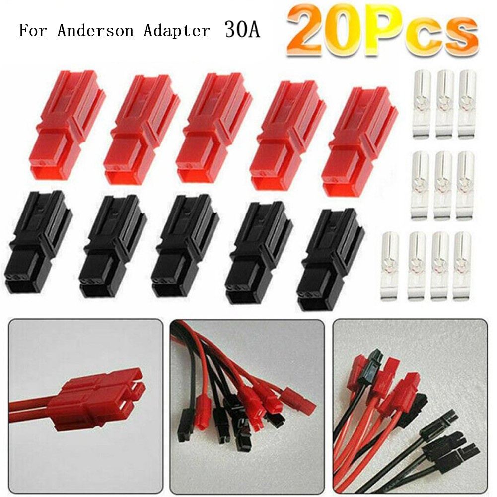 Jual 5 Pairs 30 Amp Power Pole Red Black Connectors For Anderson Style ...