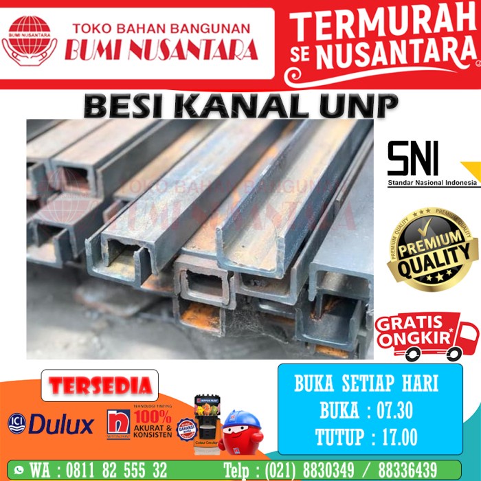 Jual JJyoi- BESI UNP 100 SNI KANAL U CHANNEL CHANEL U 80 UNP 65 UNP 50 ...
