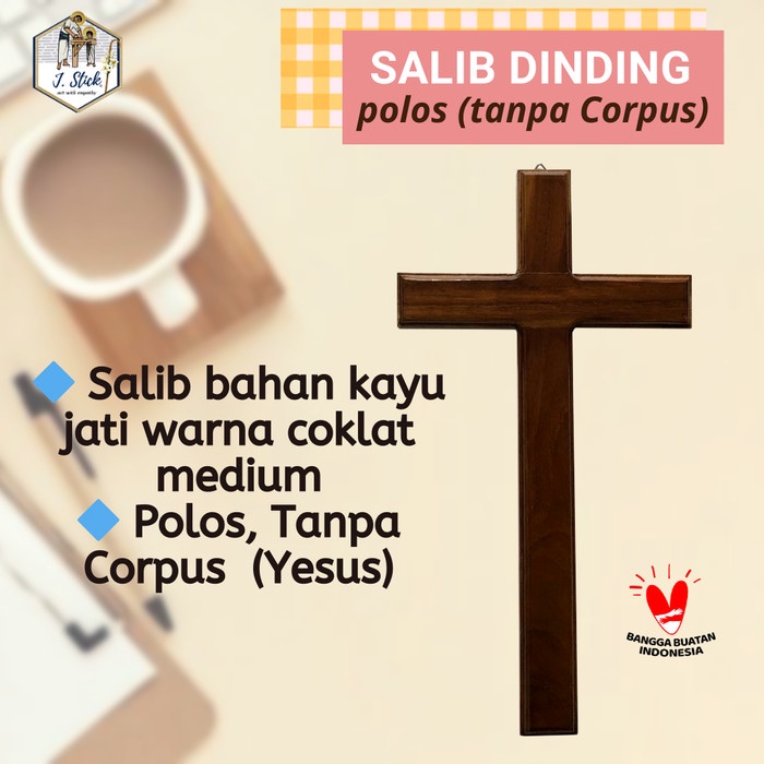 Jual SALIB DINDING POLOS (Tanpa Corpus), kayu jati | Shopee Indonesia