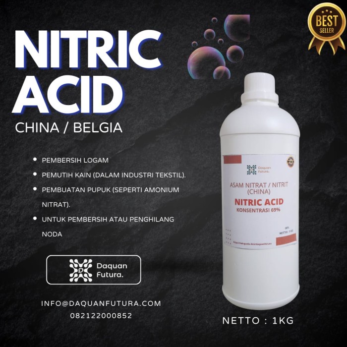 Jual JTTOP" NITRIC ACID 1KG 1 KG ASAM NITRIT NITRAT HNO3 | Shopee Indonesia