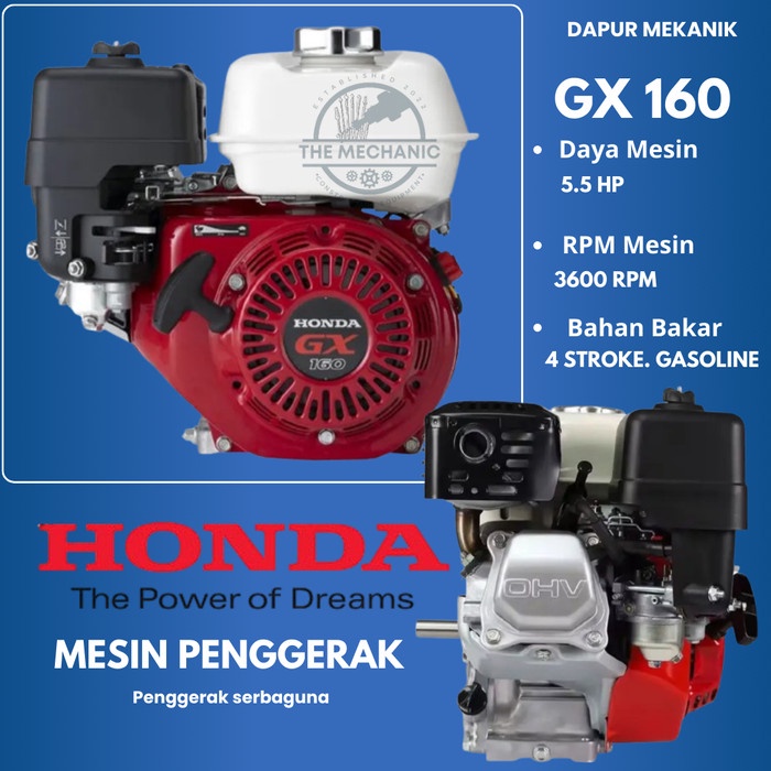 Jual Mesin Penggerak Honda Gx 160 Mesin Serbaguna | Shopee Indonesia