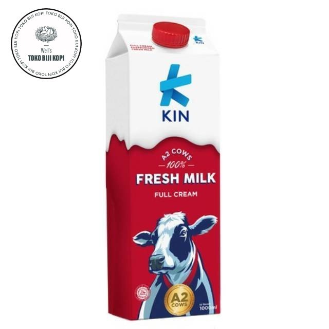 Jual SUSU KIN FRESH MILK PASTEURISED FULL CREAM 1 LITER / 1000 ML | Shopee Indonesia