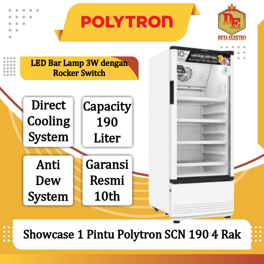 Jual Showcase 1 Pintu Polytron SCN 190 4 Rak | Shopee Indonesia