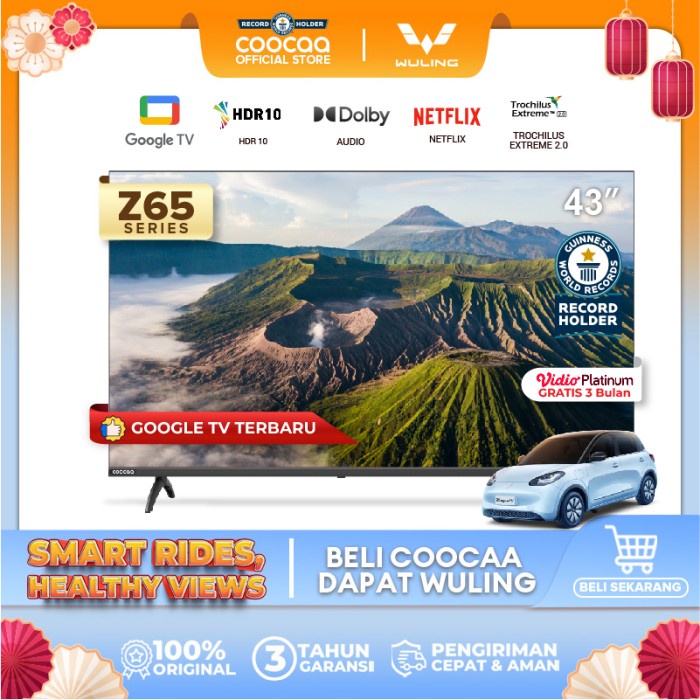 Jual NEW COOCAA 43 inch GOOGLE TV-2K LED-TV (COOCAA 43Z65) | Shopee Indonesia