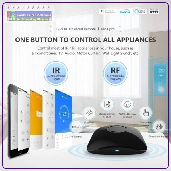 Jual BroadLink RM4 PRO Mini Wi-Fi Smart Universal Infrared Remote with ...