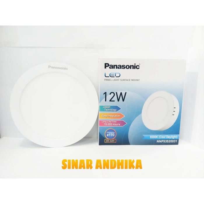 Jual LAMPU LED PANEL OUTBOW BULAT PANASONIC 12 WATT NNP 53520 / NNP 53500 | Shopee Indonesia