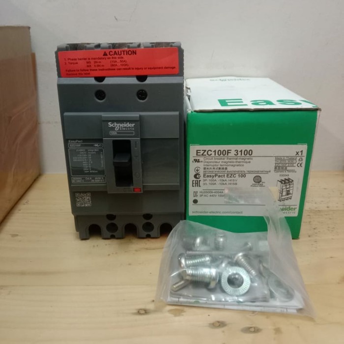 Jual Schneider MCCB Breaker EZC100F 3P 60A 75A 80A 100A 10kA | Shopee Indonesia