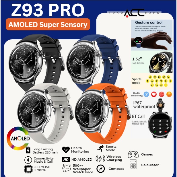 Jual SMARTTCH Z93 PRO AMOLED & Health monitor Support Android & iOS * | Shopee Indonesia