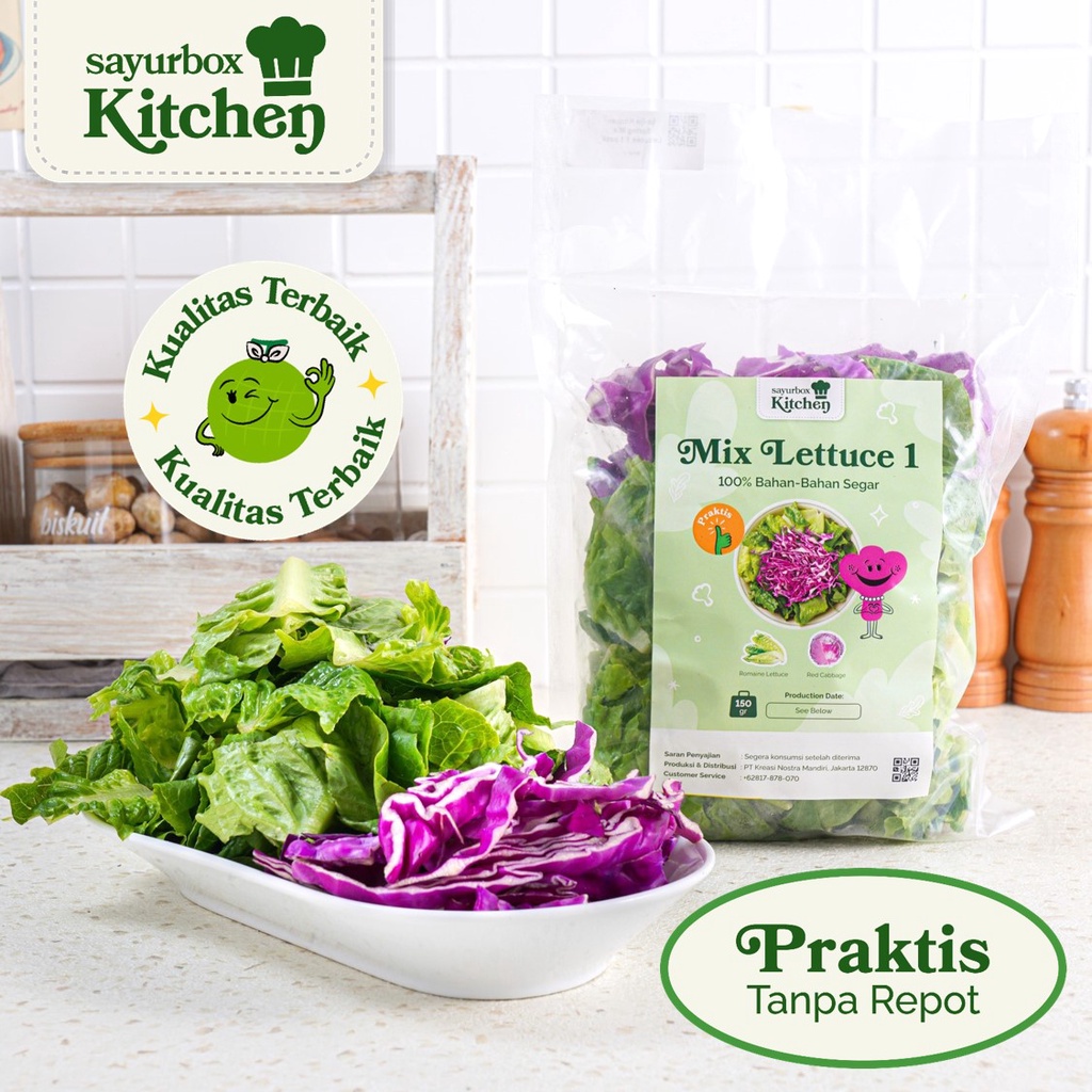 Jual Sayurbox Kitchen Mix Lettuce 1 1 pack | Shopee Indonesia