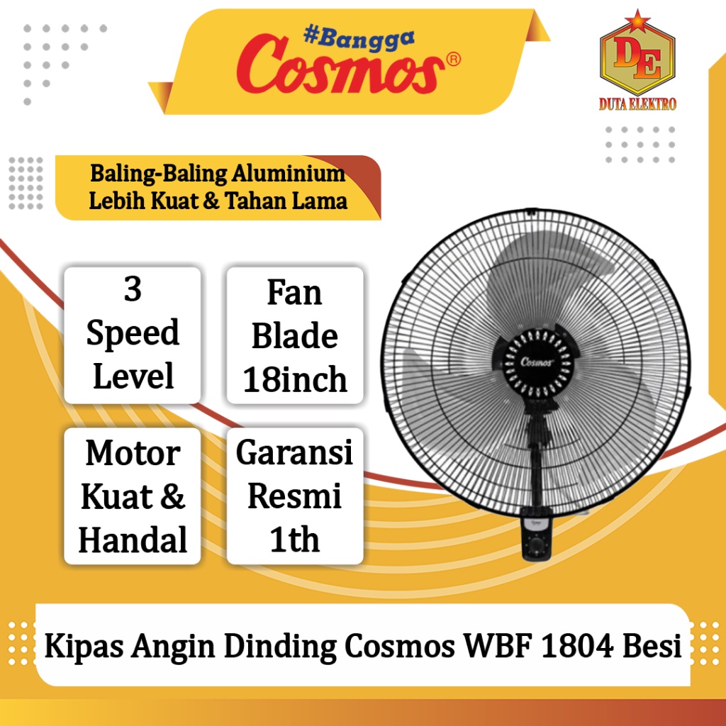 Jual Kipas Angin Dinding Cosmos WBF 1804 Besi Wall Fan 16inch | Shopee ...