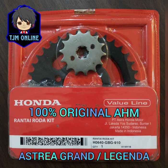 Jual GIR GEAR PAKET + RANTAI HONDA ASTREA GRAND / LEGENDA ORIGINAL AHM ...