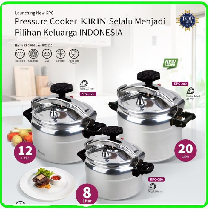 Jual PANCI PRESTO KIRIN KPC SERIES PRESSURE COOKER/KIRIN Presto Kapasitas 4 liter - 12 Liter ...