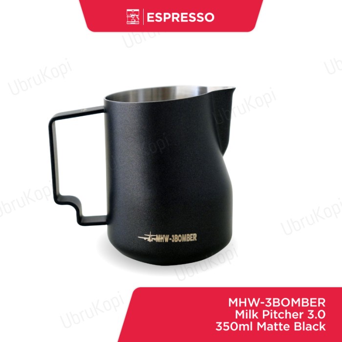 Jual Mhw3 Bomber Turbo Milk Pitcher 350Ml Matte Black | Shopee Indonesia