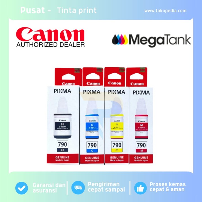 Jual Ready Tinta Canon GL-790 Pixma Original FOR G1000 G2010 G4010 ...